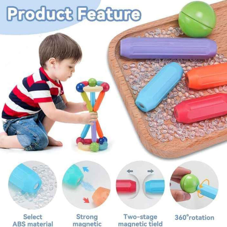 25-Pieces Magnetic Stick Building Blocks Set for Kids - The Toys India