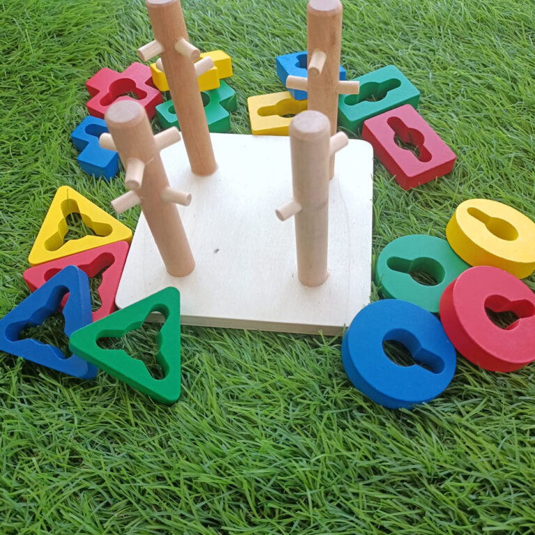 Wooden Tricky Rainbow Tower Stacking Toy - The Toys India